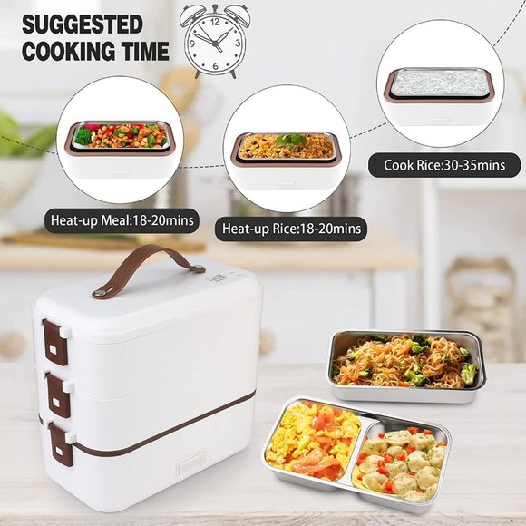 Vigor | Kitchen | Heated Lunch Box 80 Ml Self Cooking Electric Lunch ...